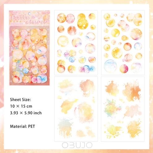 Obujo 4 Sheets Bubble Stickers LLTX are perfect for scrapbooking, junk ...