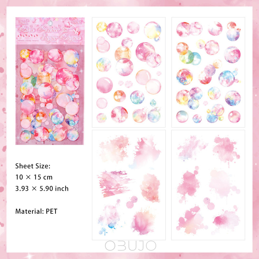 Obujo 4 Sheets Bubble Stickers LLTX are perfect for scrapbooking, junk ...