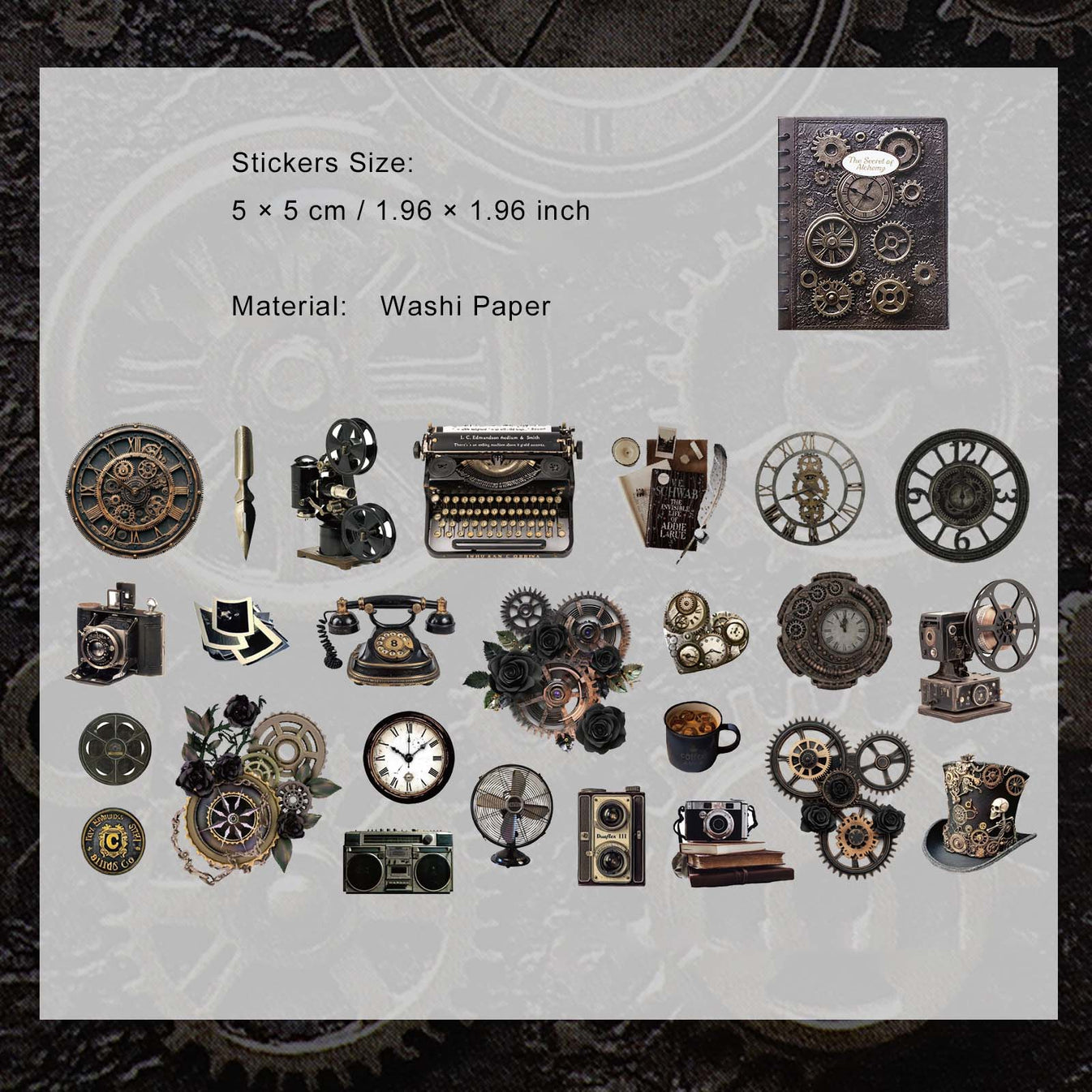 Obujo 50 Pcs Vintage Gadgets Stickers LJMJ are perfect for scrapbooking ...