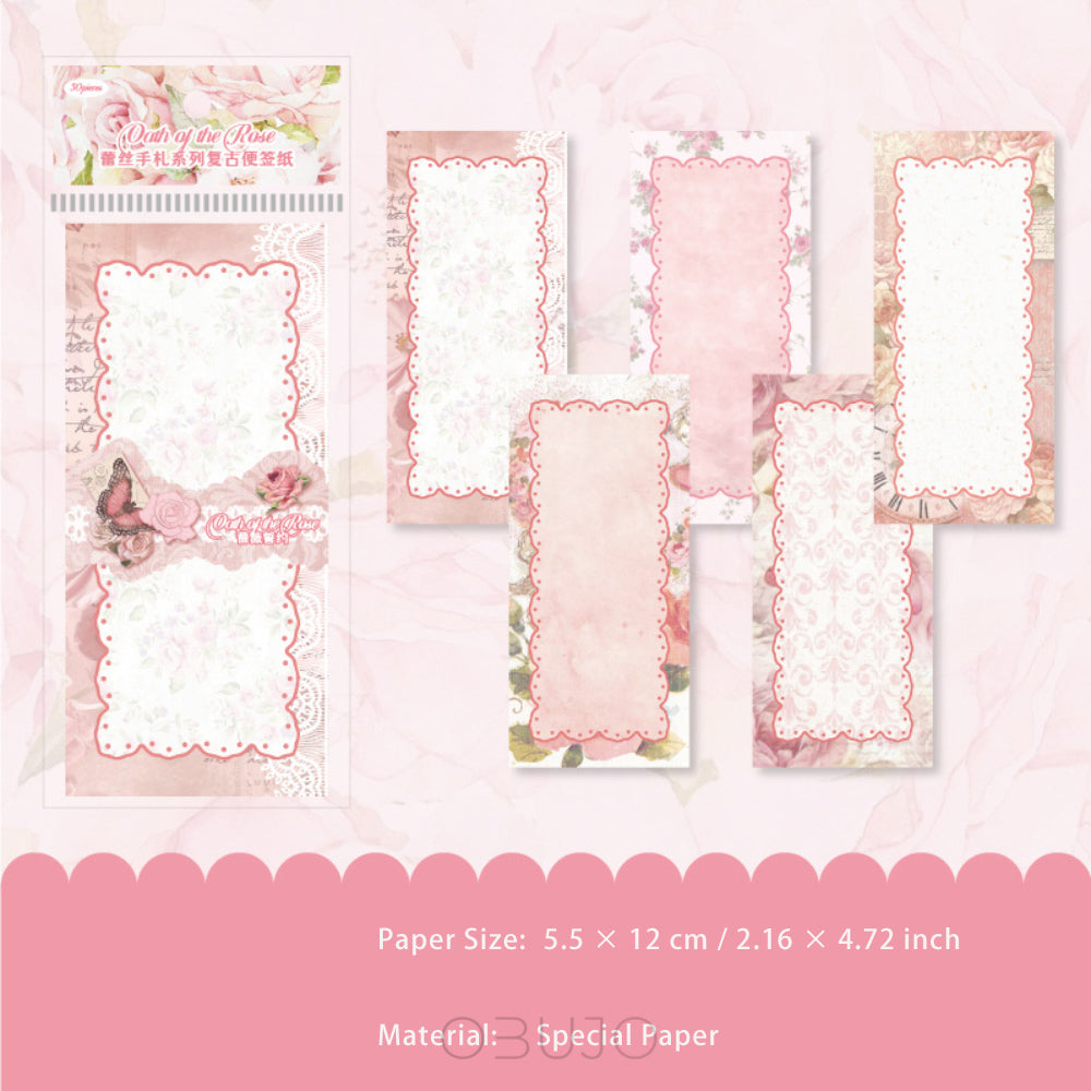 Obujo 30 Pcs Vintage Lace Notepad Paper LSSZ are perfect for ...