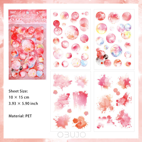 Obujo 4 Sheets Bubble Stickers LLTX are perfect for scrapbooking, junk ...