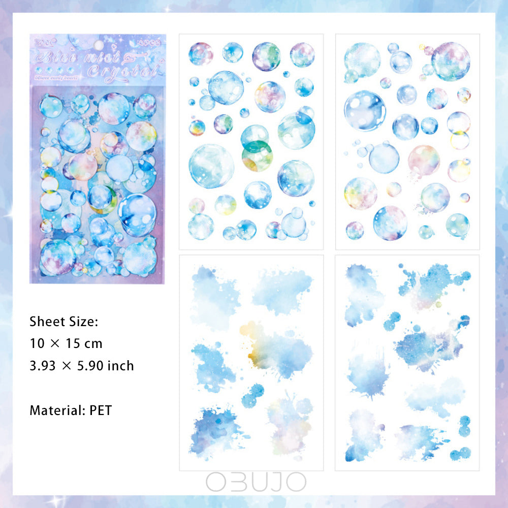 Obujo 4 Sheets Bubble Stickers LLTX are perfect for scrapbooking, junk ...