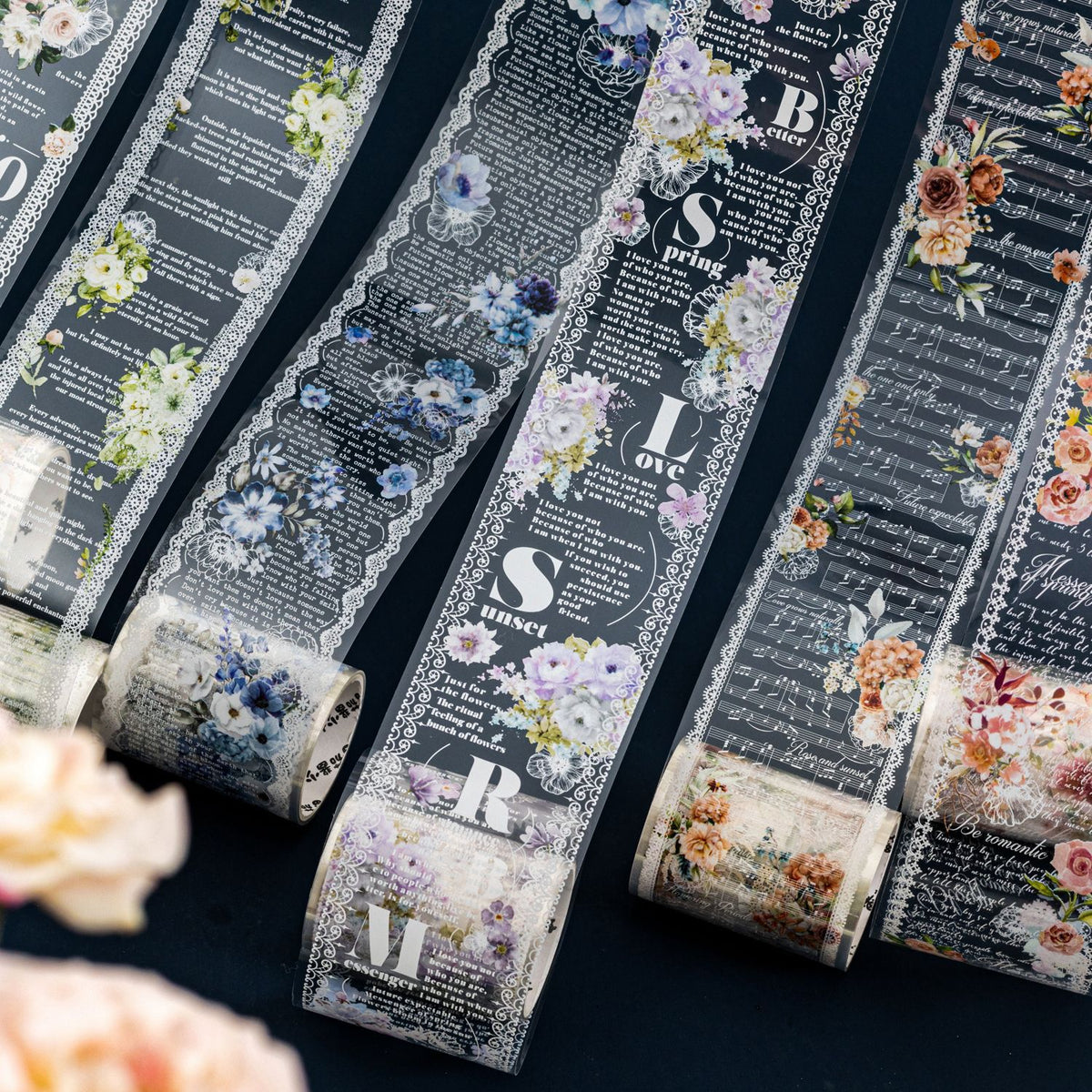 Obujo 1 Roll Flower and Poem PET Tape ZLHJSF are perfect for ...