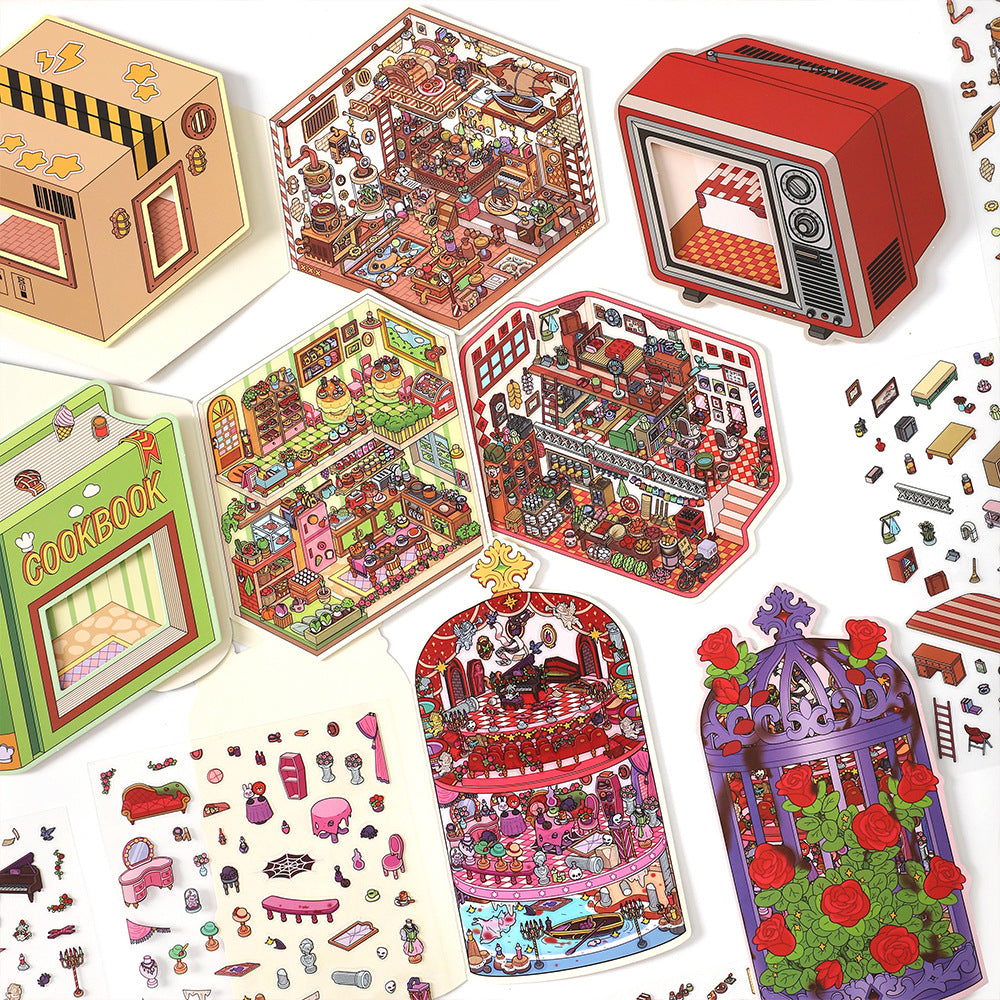 3D Scene DIY Stickers – OBUJO
