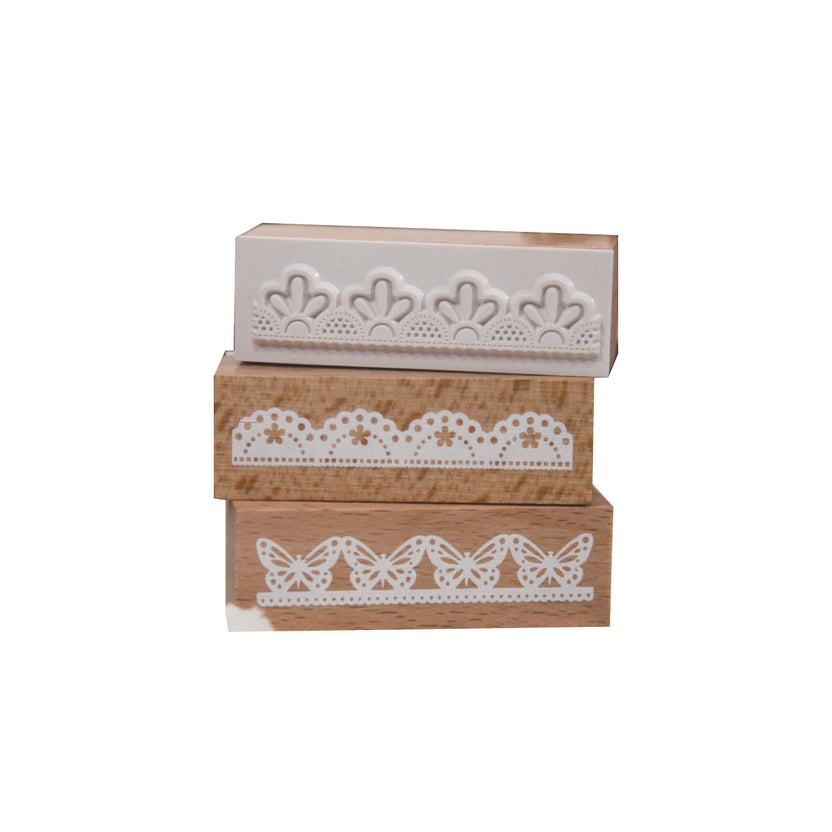 Obujo 1 Pc Lace Wooden Stamp LSHY are perfect for scrapbooking, junk ...