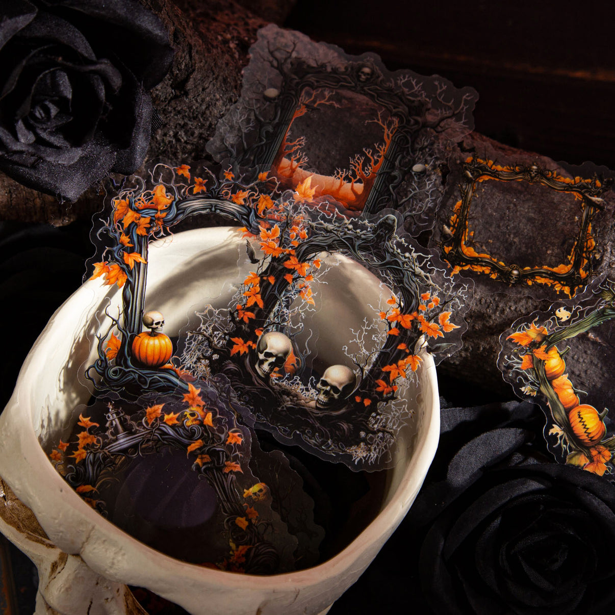 Obujo 30 Pcs Gothic PET Frame Stickers AYZY are perfect for ...