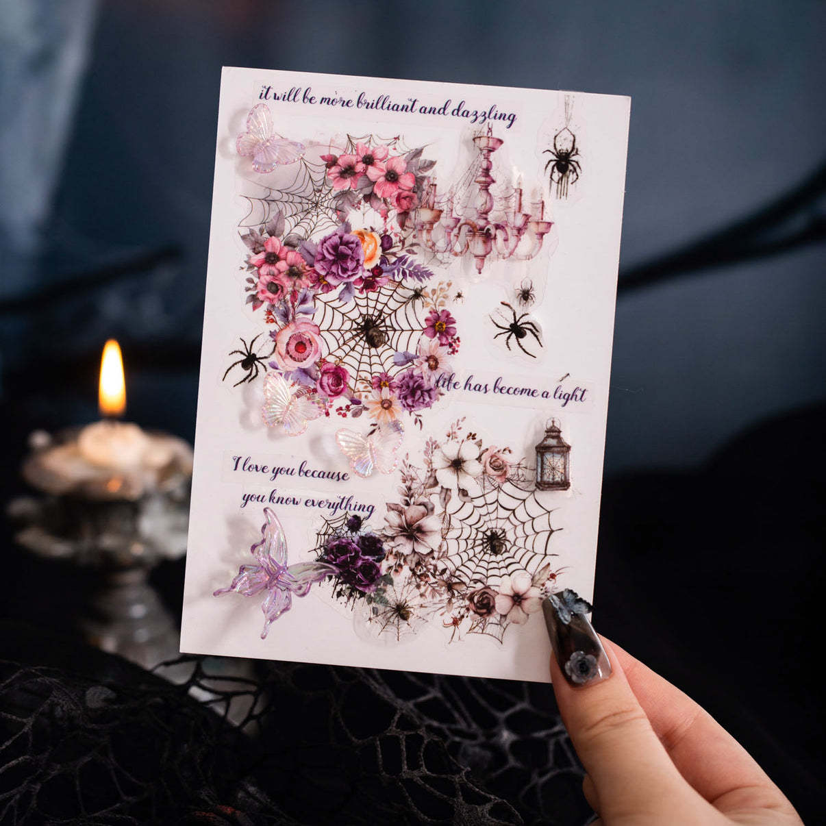 Obujo 1 Roll Die-cut Cobweb PET Stickers Tape ZZWDXJ are perfect for ...