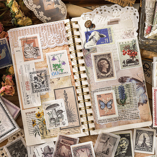 Obujo 60 Pcs Postage Stamp Stickers XFYC are perfect for scrapbooking ...