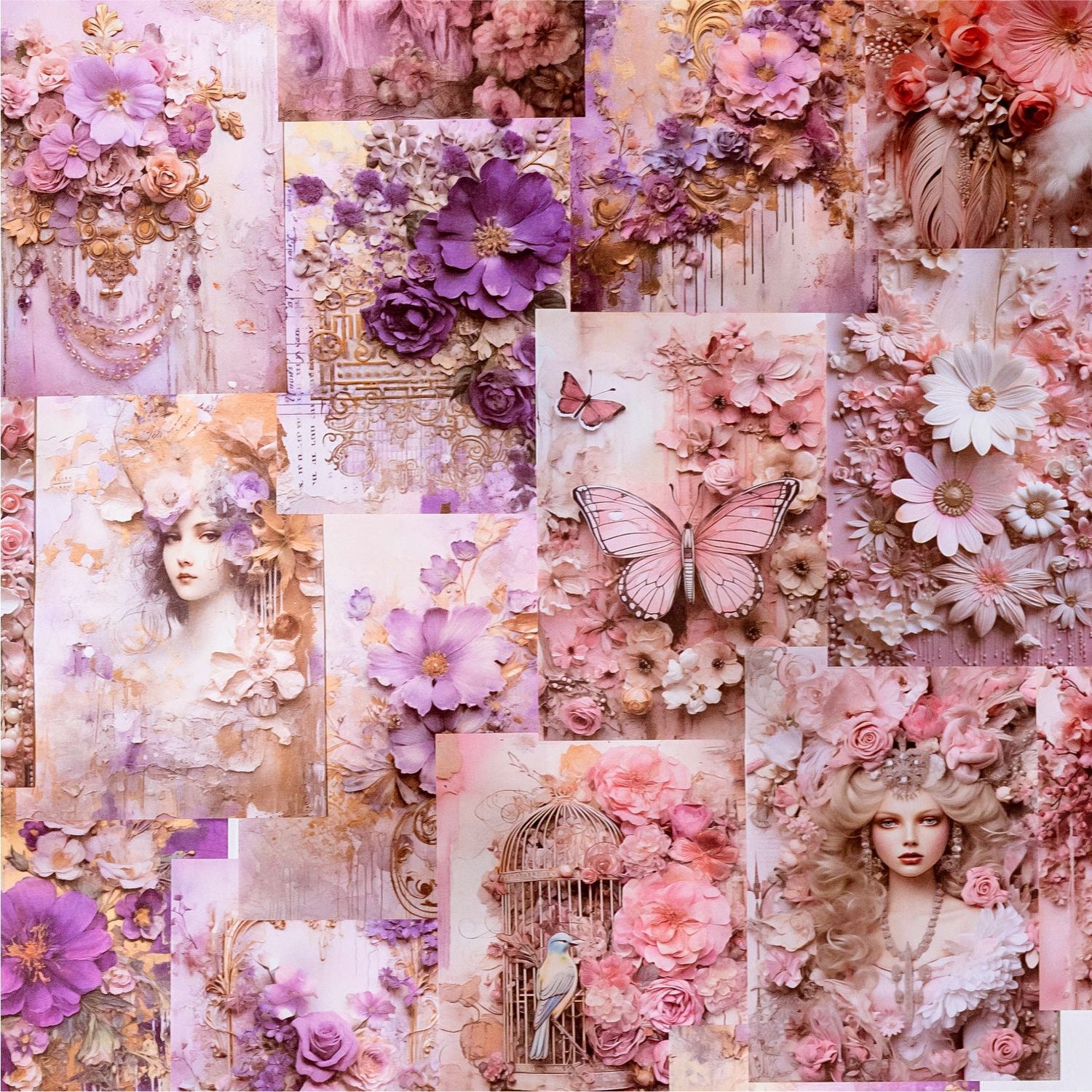 Obujo 30 Pcs Vintage Scrapbook Paper JQRM are perfect for scrapbooking ...