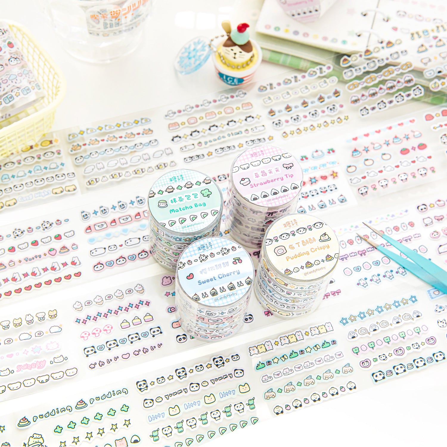 Obujo 1 Roll Cute Mini Stickers KAPPD are perfect for scrapbooking ...