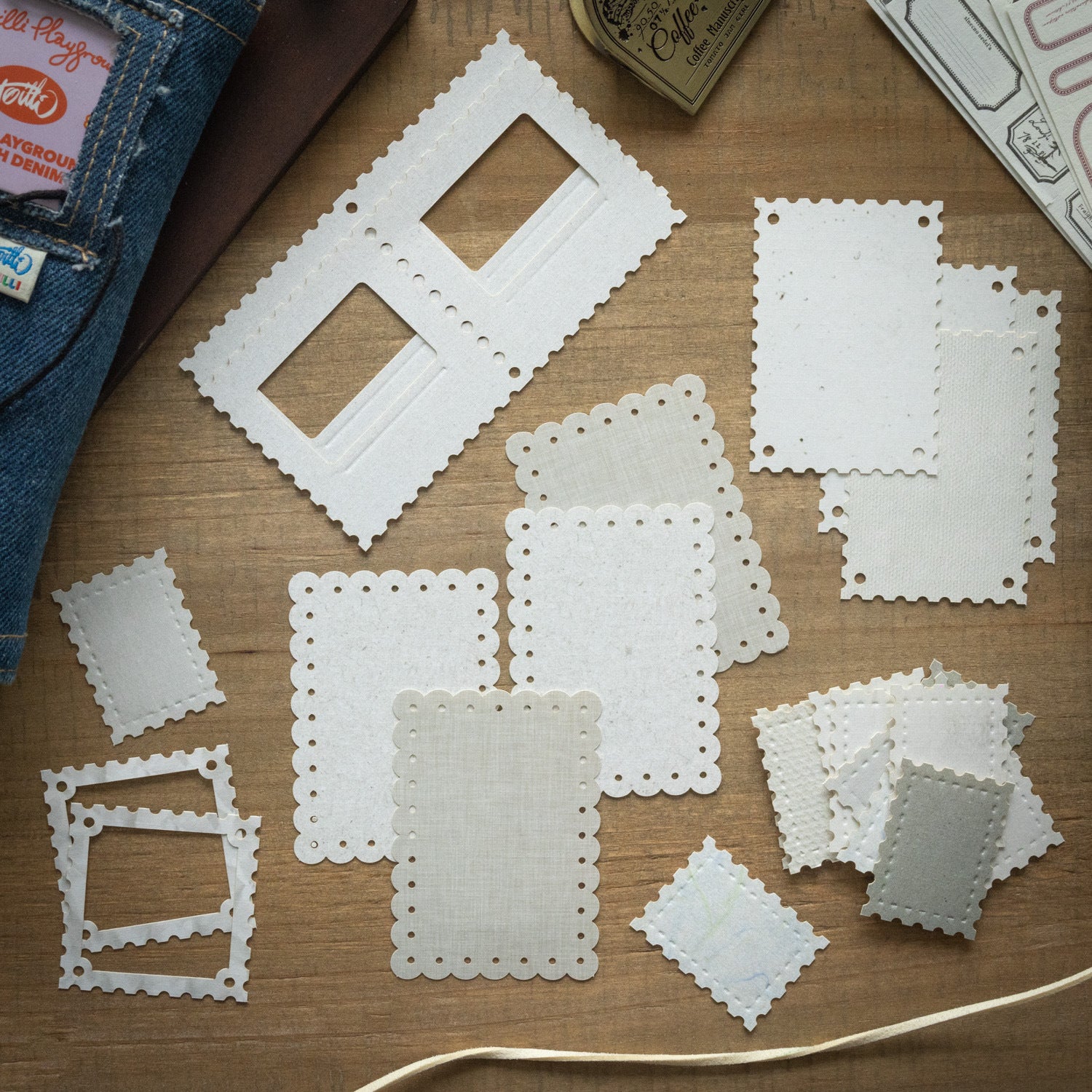 Obujo 24 Pcs Postage Stamp Scrapbook Paper WRDX are perfect for ...