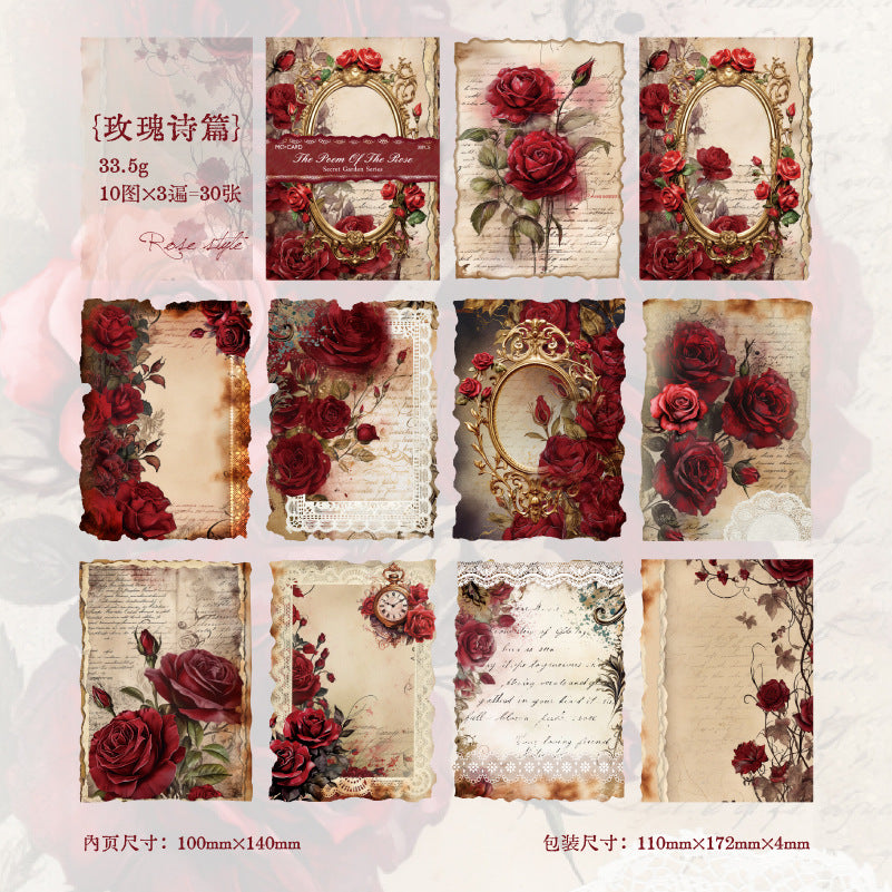 Obujo 30 Pcs Junk Journal Background Paper MJHY are perfect for ...