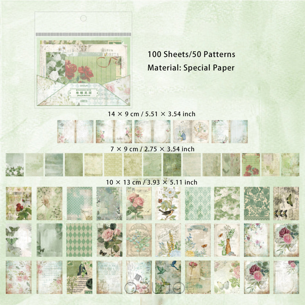 Obujo 100-Pcs-Vintage-Scrapbook-Paper-QMJY are perfect for scrapbooking ...
