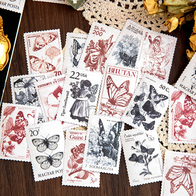 Obujo 30pcs Postage Stamp Stickers LMQX are perfect for scrapbooking ...