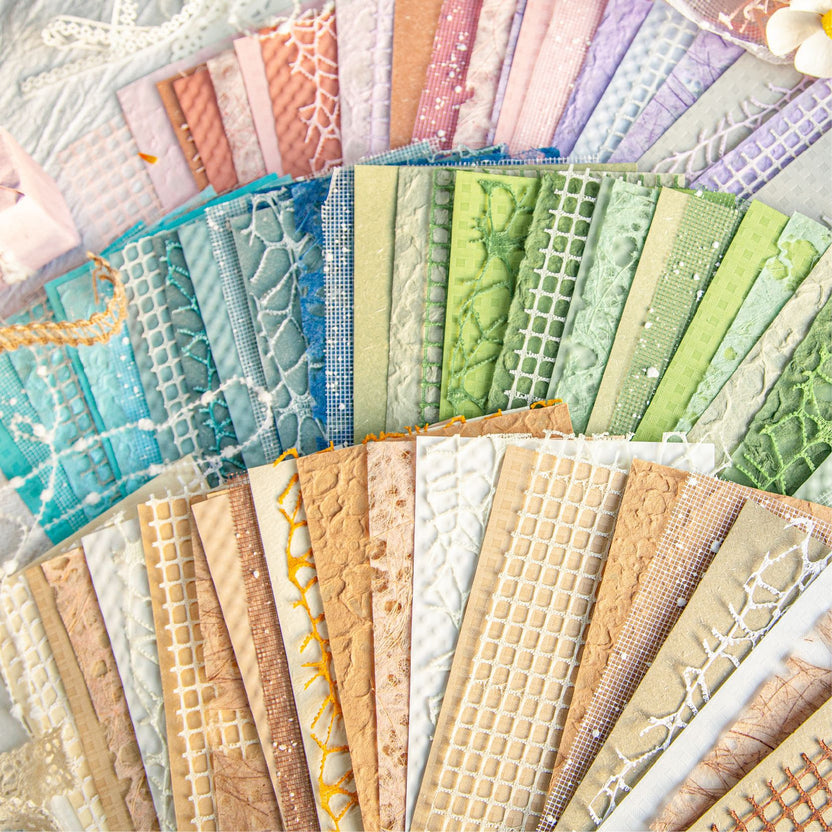 Obujo 16 sheets Textured Paper YSXL are perfect for scrapbooking, junk ...